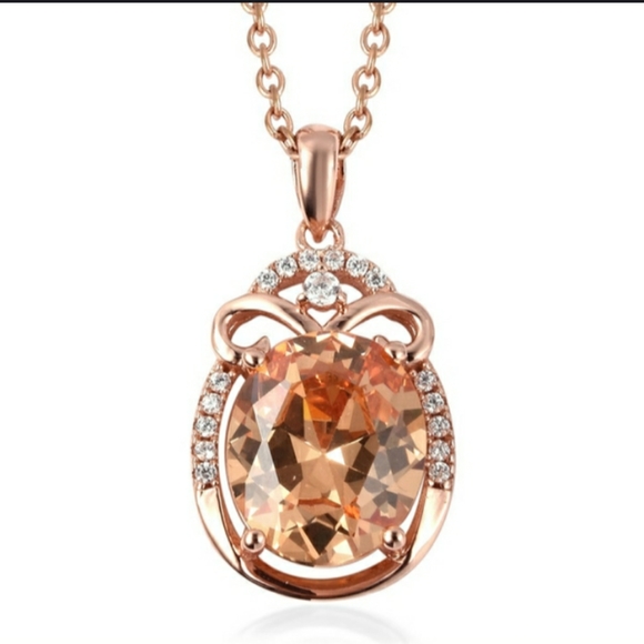 D'JOY | Jewelry | Champaign Diamonds White Diamond Embellished Pendant ...